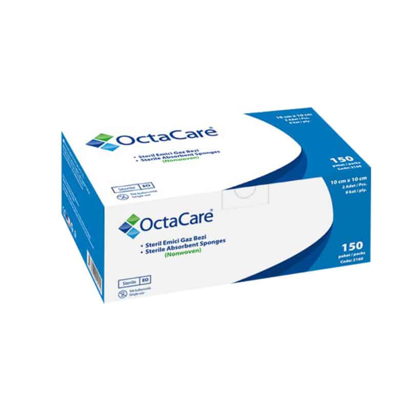 OctaCare Steril Emici Gaz Bezi 10x10 cm 8 Katlı İkili Steril Paket ...